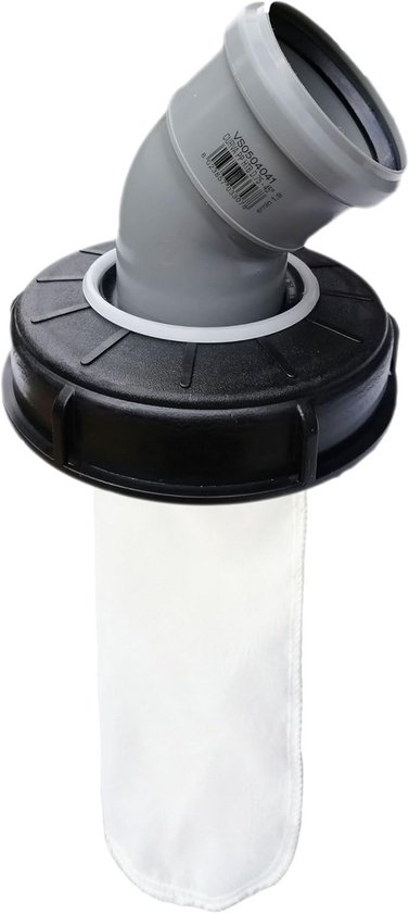 IBC Dekselfilter DN 150 met Filterzak 125 µm en Bocht DN 75 45 ...