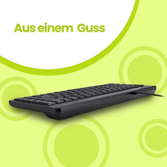 Compact Mini Toetsenbord met Kabel - PS/2 Aansluiting - QWERTZ Duits ...