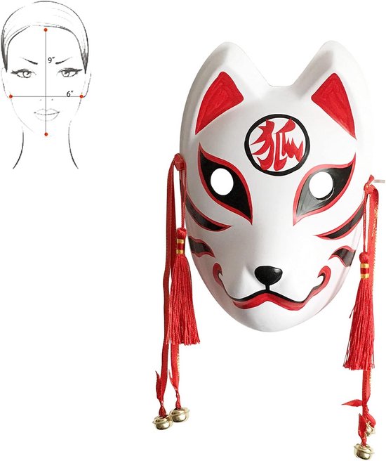 Kitsune Masker Japans Vos Cosplay Masker voor Feest, Carnaval en ...