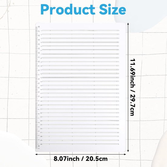 Allecta - Stencil voor liniaal, plot en schrijfgereedschap met schaal | bol