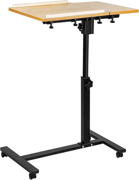 In Hoogte Verstelbare Laptoptafel op Wielen voor Bureau of Bed ...