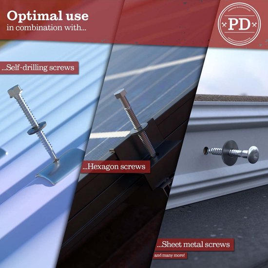 Rondellen met EPDM Rubber Afdichting RVS A2 - Voor Schroeven en ...