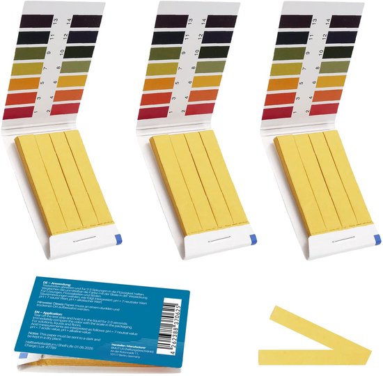 80 Universele pH Teststrips 1-14 - Lakmoes Indicator Testpapier voor ...