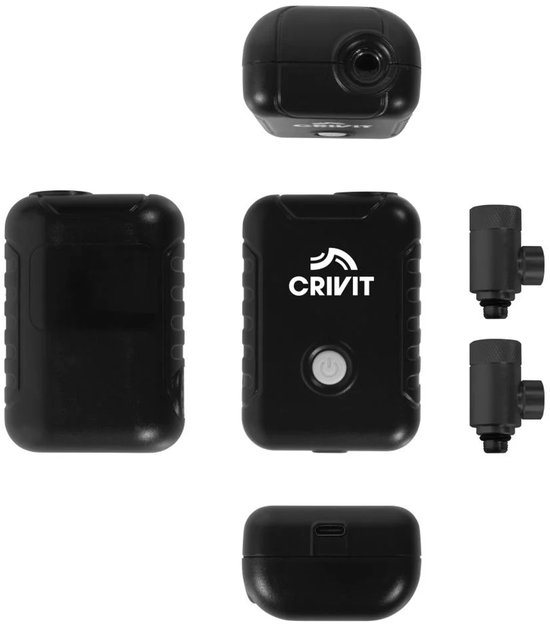 CRIVIT Mini-compressor 2 adapters: Schraderventiel en Prestaventiel ...