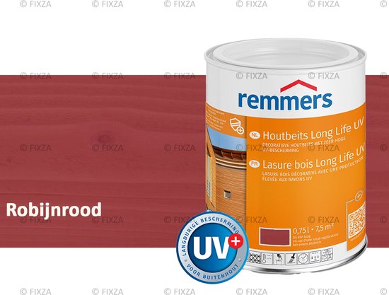 Remmers Long Life Houtbeits UV – robijnrood – 0,75 Liter – Duurzame ...
