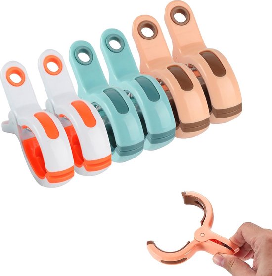 Grote knijpers voor handdoeken, 6 stuks, winddichte clips voor ...
