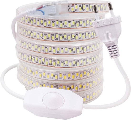 Dimbare LED Strip 1 Meter 220V IP67 Waterdicht met 180 LEDs per Meter ...