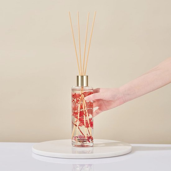 Reed Diffuser Marokkaanse Amber 430ml met 8 Staven - Geur voor Badkamer ...