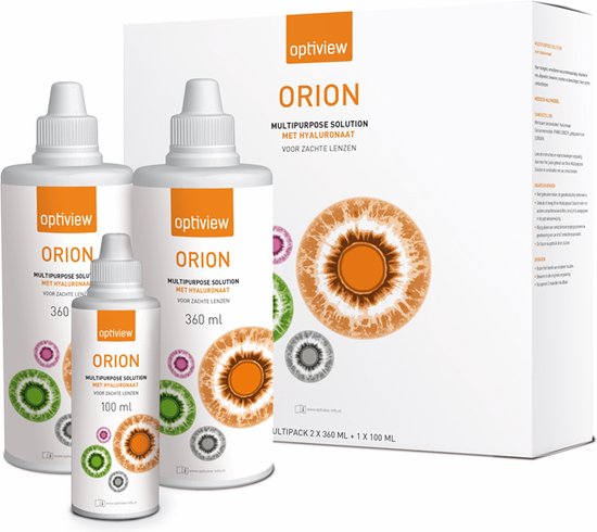 Optiview Orion: 2x360ml + 100ml - 6 maand pakket - Lenzenvloeistof ...