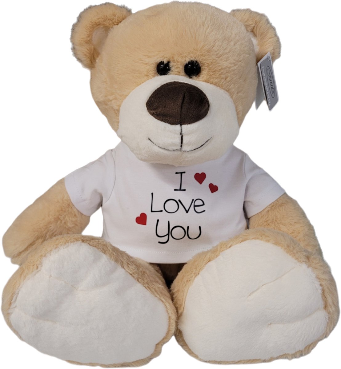 Funnies knuffel beer - 45cm - shirtje - I love you - liefde -valentijn ...