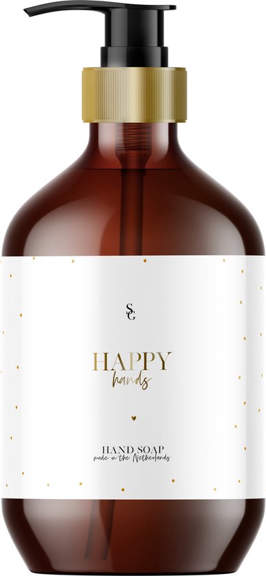 Stationery & Gift | Handzeep 500 ml | Amber kleurige fles met pomp ...