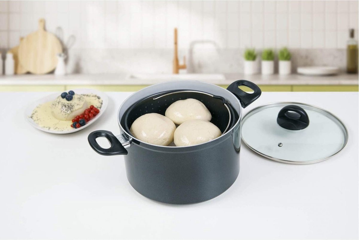 Genius Cerafit Magic Pot Kookpannenset, 6-delig, 20 cm + 24 cm, pan 3,7 ...