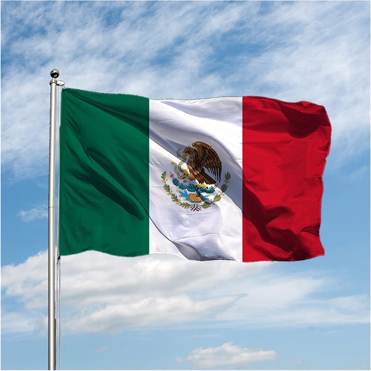 Grote Mexicaanse Vlag 90x150cm - Vlag Mexico - van Heble® *** | bol.com