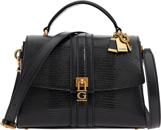 Guess Ginevra Top Handle Flap Dames Handtas - Zwart | bol