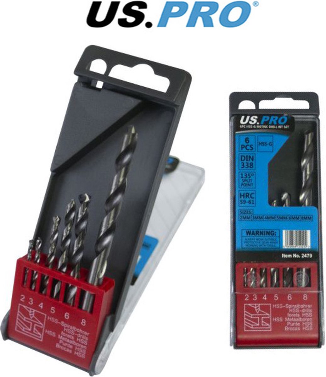 Metaal boren set HSS-G 2 tot 8 mm 6-delig | bol.com