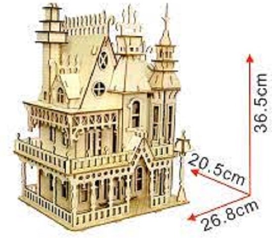 Houten modelbouw - Fantasy Villa - Miniatuurbouw hout | bol.com