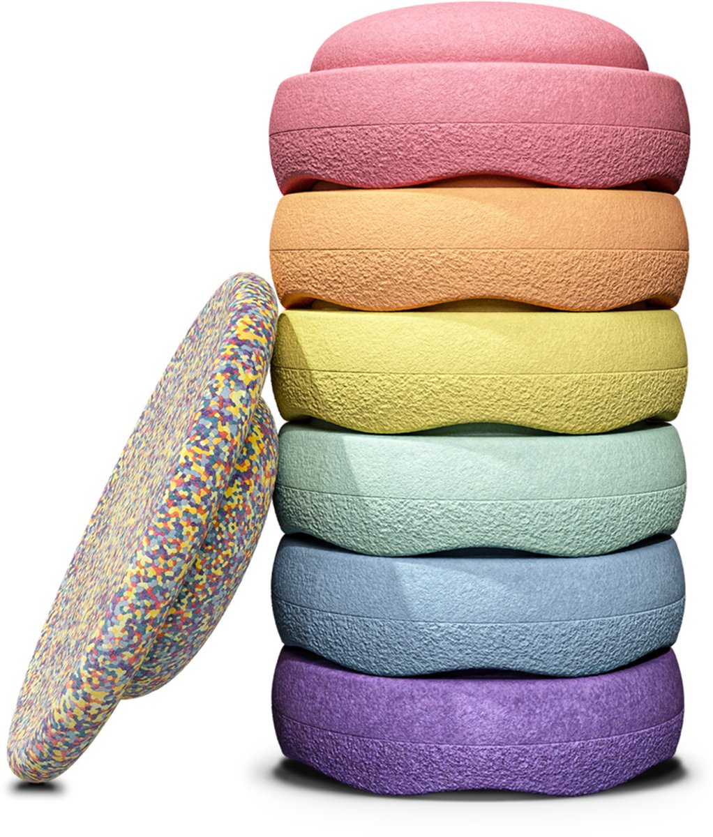 Stapelstein | RAINBOW | Set Pastel | 6+1 | SuperConfetti | bol