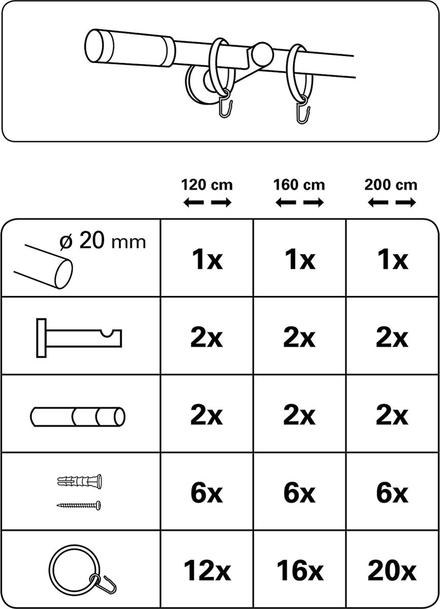 Ensemble de tringles à rideaux - tringle à rideau Matériau robuste ...