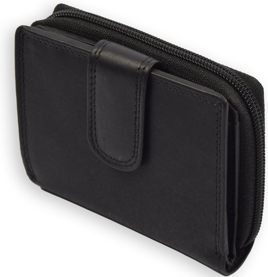 Compacte Leren Rits Portemonnee | Nappa leer | heren/dames portemonnee ...