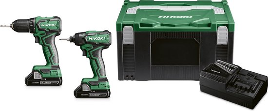 Hikoki schroevendraaier DS18DD + slagschroevendraaier WH18DD | bol.com
