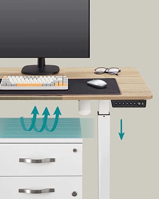 Elektrisch Zit Sta Bureau - In Hoogte Verstelbare Tafel - Met ...