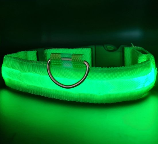 LED halsband hond | Maat L | 45 - 52 cm | USB oplaadbaar | Groen ...