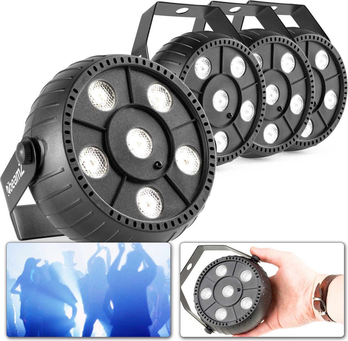 Stroboscoop - BeamZ PLP12 - Stroboscoop set met ingebouwde accu en 6 ...