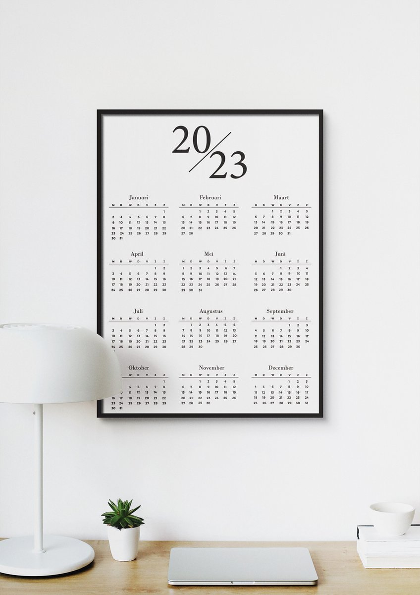 Poster Jaarkalender 2023 - Jaarplanner Verjaardagskalender - Kalender ...