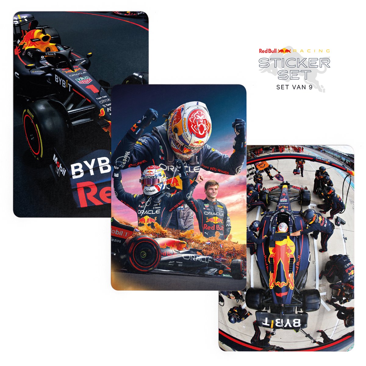 Stickerset Max Verstappen & Red Bull Racing - Set van 9 - Formule 1 ...