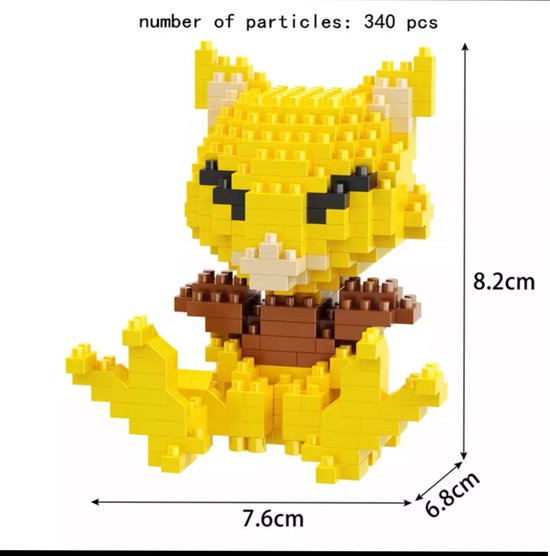 Pokemon Lego, Microbrick Abra, Lego Blokken, Pokemon Speelgoed, Pokemon ...