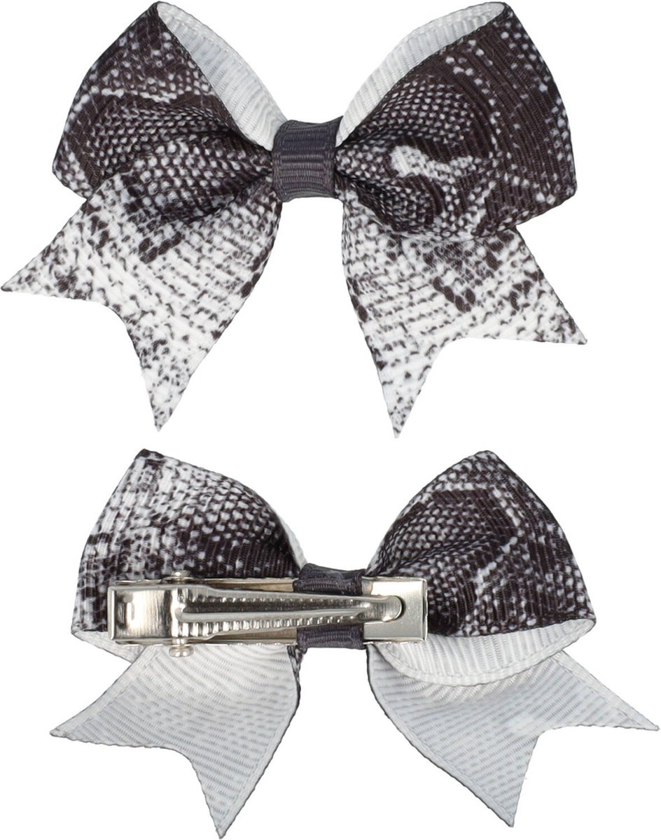 Haarspeld Duckklem Strik Stof 5cm Snake Print Zwart Wit | bol