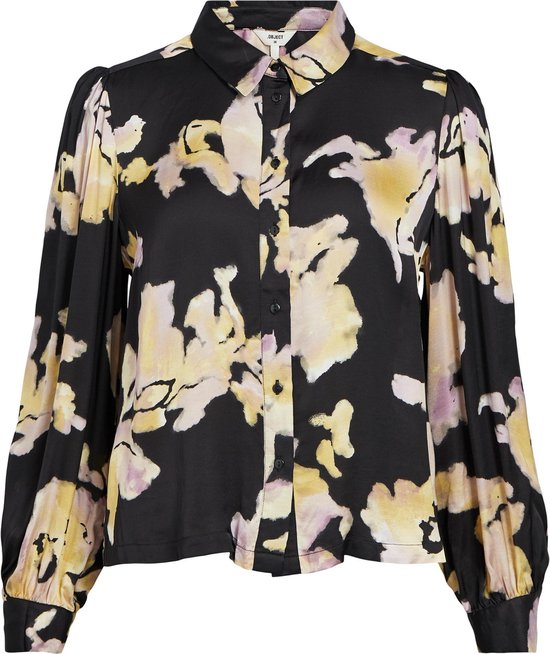 Object Blouse Objalea Marika Ls Shirt A Wi 22 23041840 Black/palm Dames ...