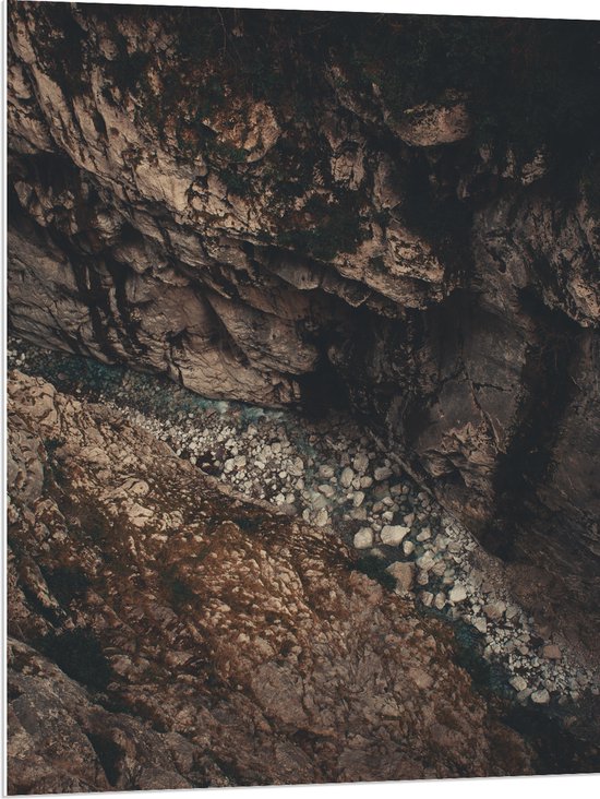 WallClassics - PVC Schuimplaat- Afgrond tussen Rotsen - 75x100 cm Foto ...