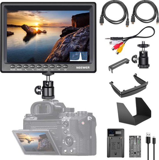 Neewer® - Camera Field Monitor Ondersteuning 4K HDMI-ingang - F200 7 ...