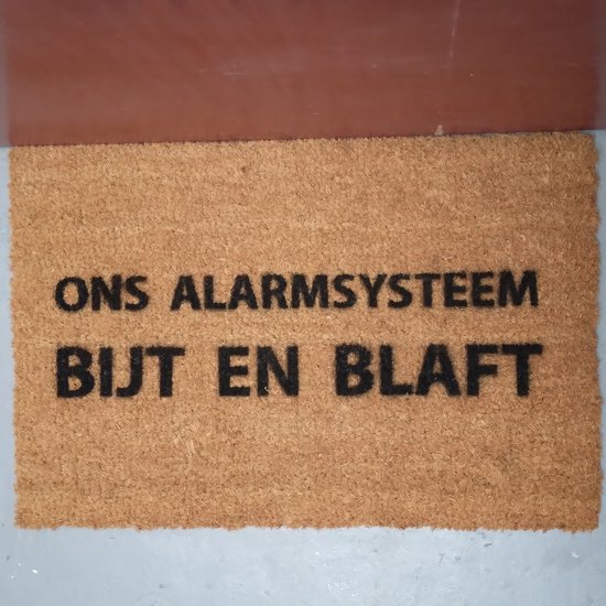 MadDeco - kokos deurmat - Ons alarmsysteem bijt en blaft - hond ...