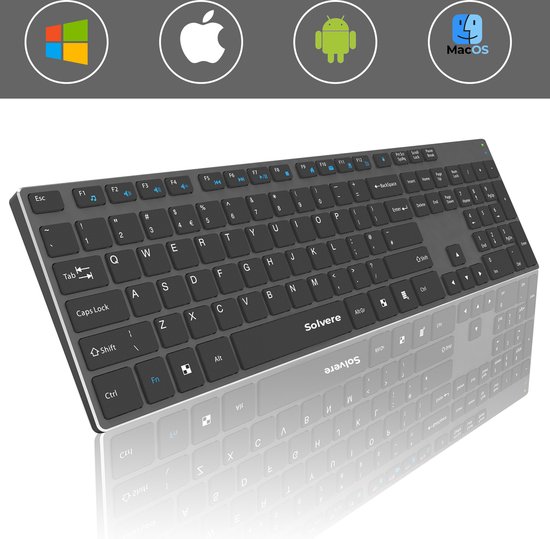 Draadloos Universeel Oplaadbaar Toetsenbord - Wireless Keyboard ...