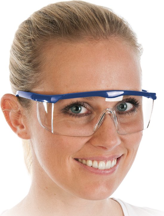 Veiligheidsbril - Beschermingsbril - Blauw - Fit - 1 Stuk | bol