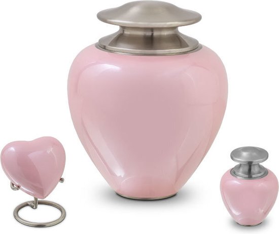 Metalen urn – Terrybear Satori roze keepsake - urn mens, urn dier, urn ...
