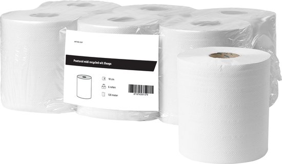 Poetsrol midi recycled wit 2laags | bol.com