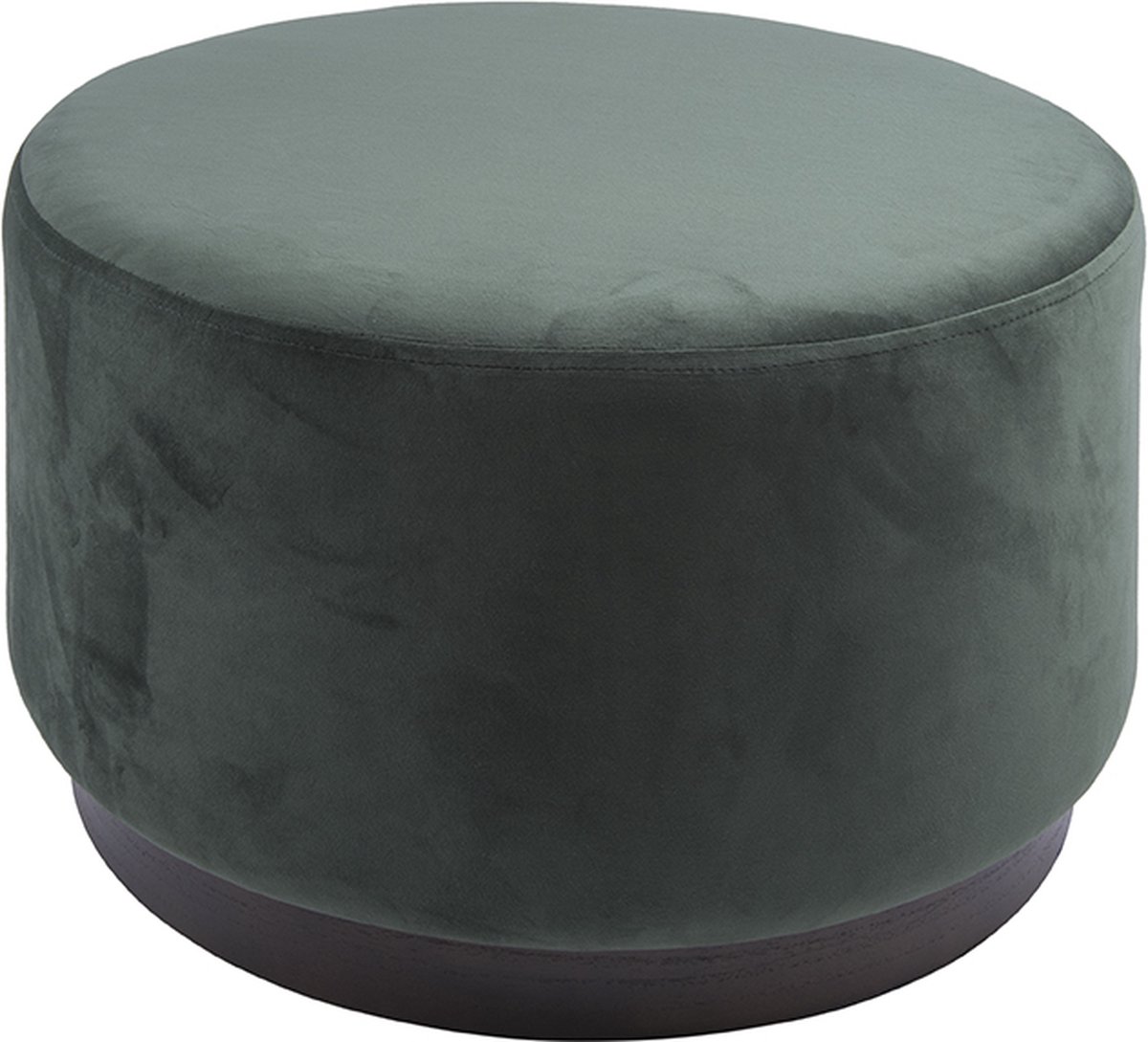 Poef W. Wood Rim - Velvet Donker Groen - Large - 50x30cm | bol