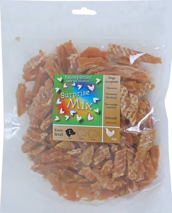 Natuurlijke snack Surprise mix kip 400 gram in zak | bol.com