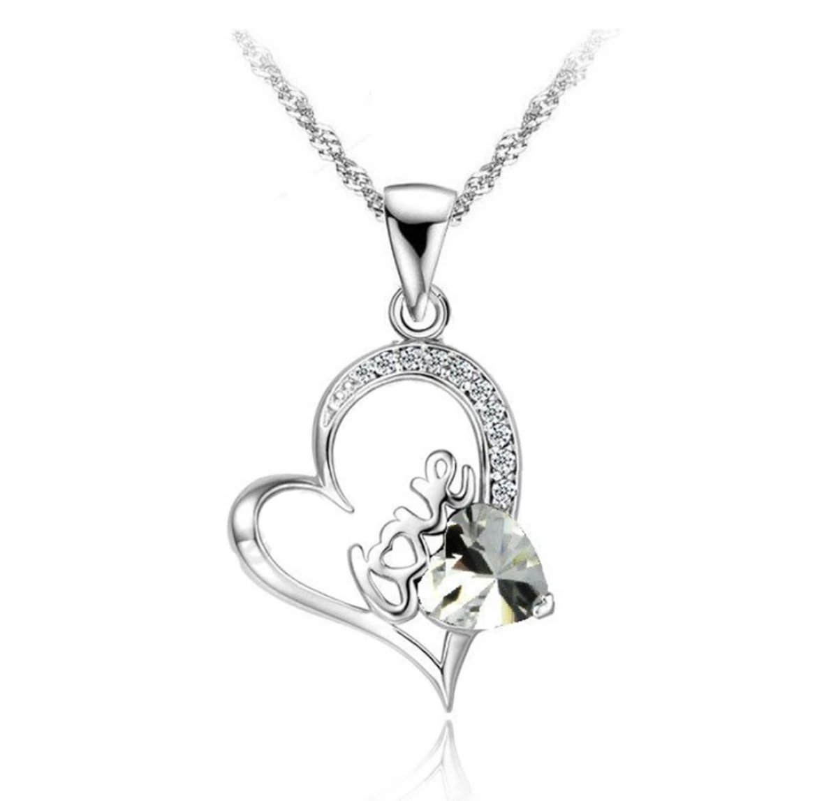Ketting dames | oorbellen dames | sieradenset dames | 925 zilver plated ...