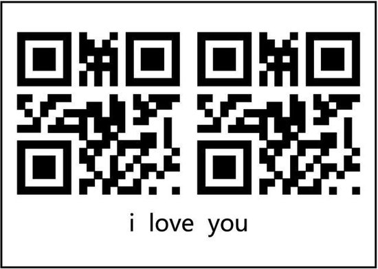 I Love You QR Code neptattoo-I Love You tattoo sticker-2 vellen ...