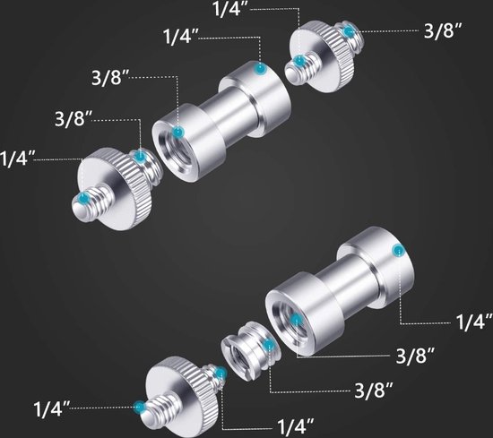 Neewer® - Camera Schroeven Kit - 16 Stuks Statief Schroef Adapter ...