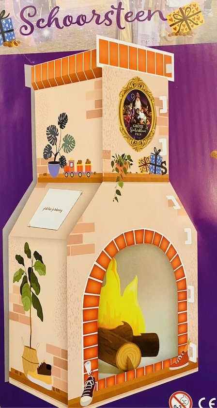 Sinterklaas schoorsteen pakjeshaard van karton| 50x30x100cm | bol