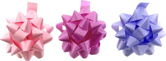 Cadeau Strik Doorsnee 5 cm met plakker 15 stuks Roze, & Lila | bol