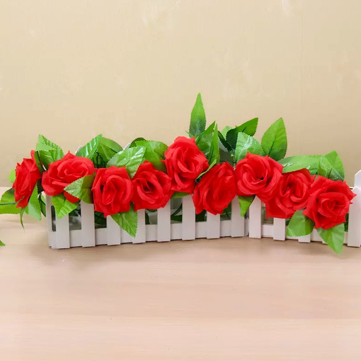 Bloemenslinger met 9 Rozen Rood - Stijlvolle Bloemenstreng voor ...