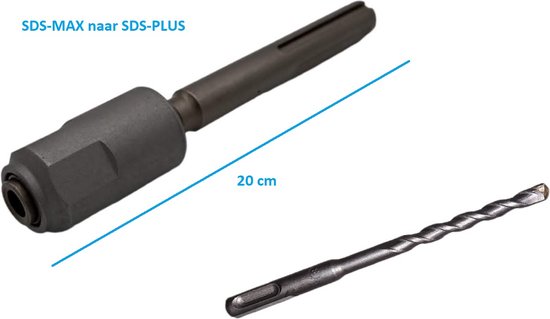 SDS-Max naar SDS-Plus volledig metalen verloop koppeling adapter ...