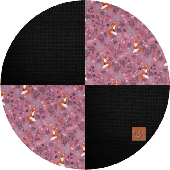 Boxkleed rond zwart met vosje | bol