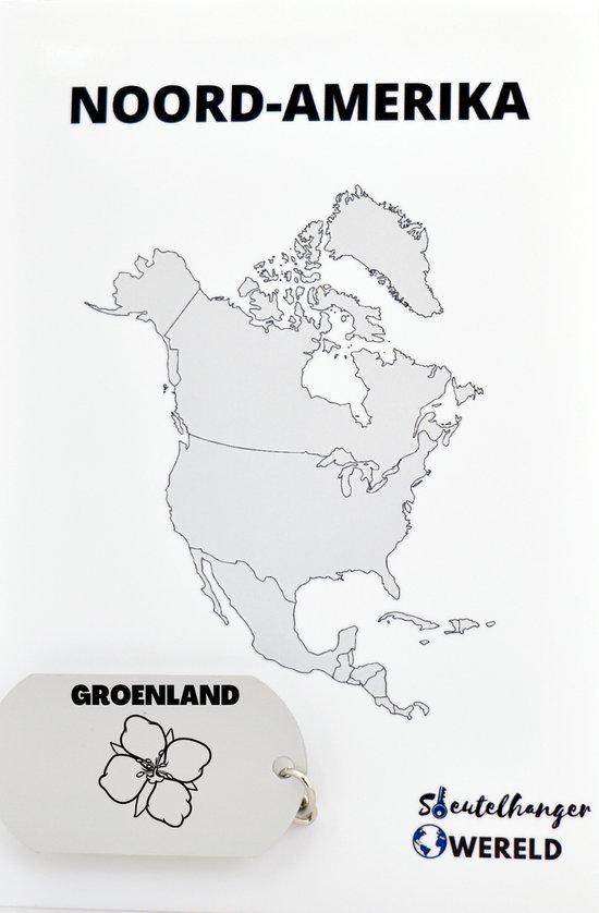 Groenland Sleutelhanger inclusief kaart – Groenland cadeau – beste land ...